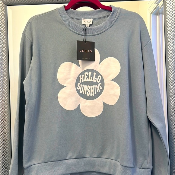 Tops | Hello Sunshine Spring Pullover Sweatshirt Xs S M L | Poshmark